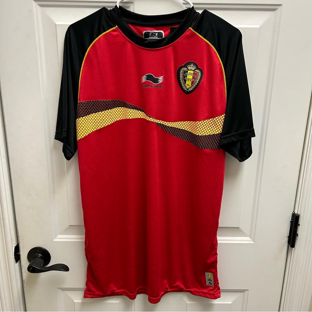Burrda Sport Belgium Soccer Jersey Red Black Soccer 2… - Gem
